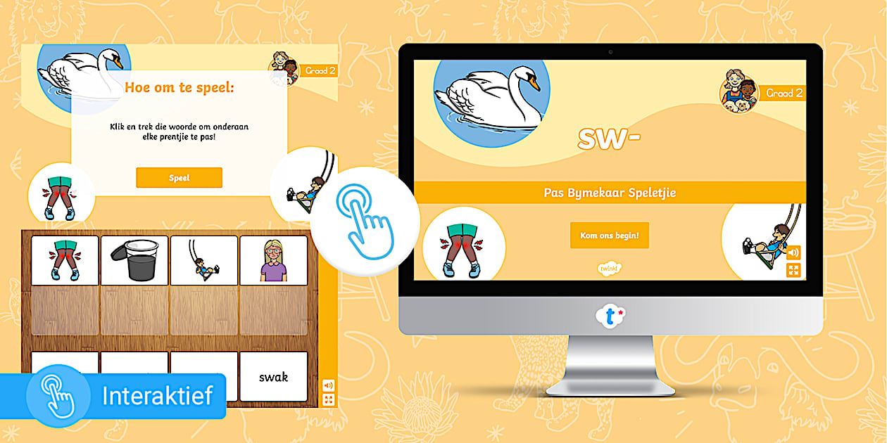 Graad 2 Klanke Interaktiewe Speletjie sw- - Twinkl