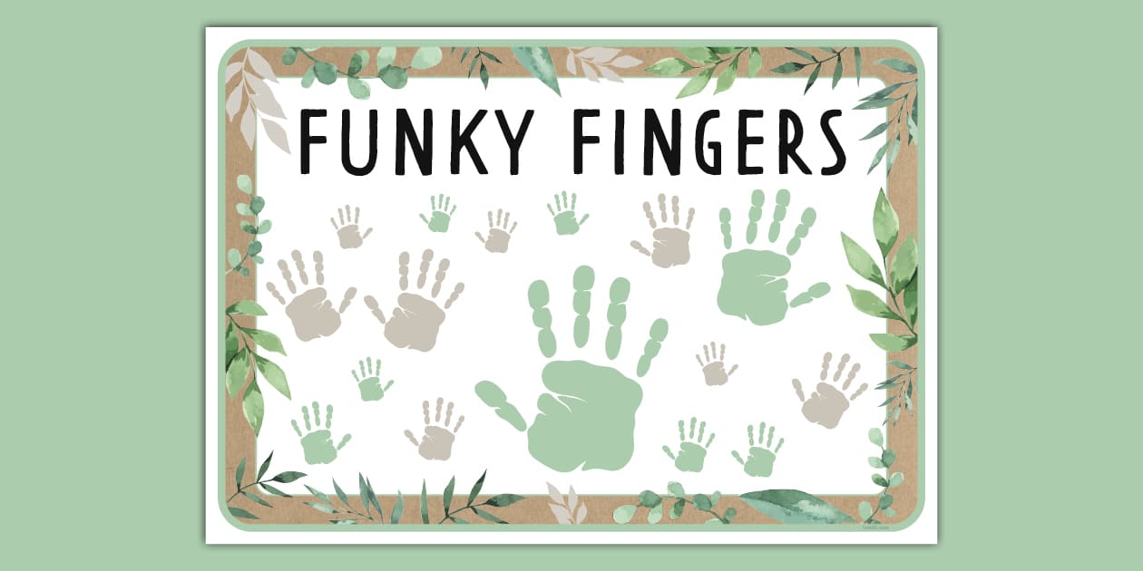 Botanical-Themed Funky Fingers Poster - KS1 display - Twinkl