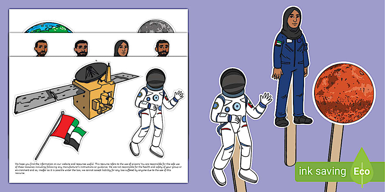 UAE Astronaut Programme - Stick Puppets (teacher made)