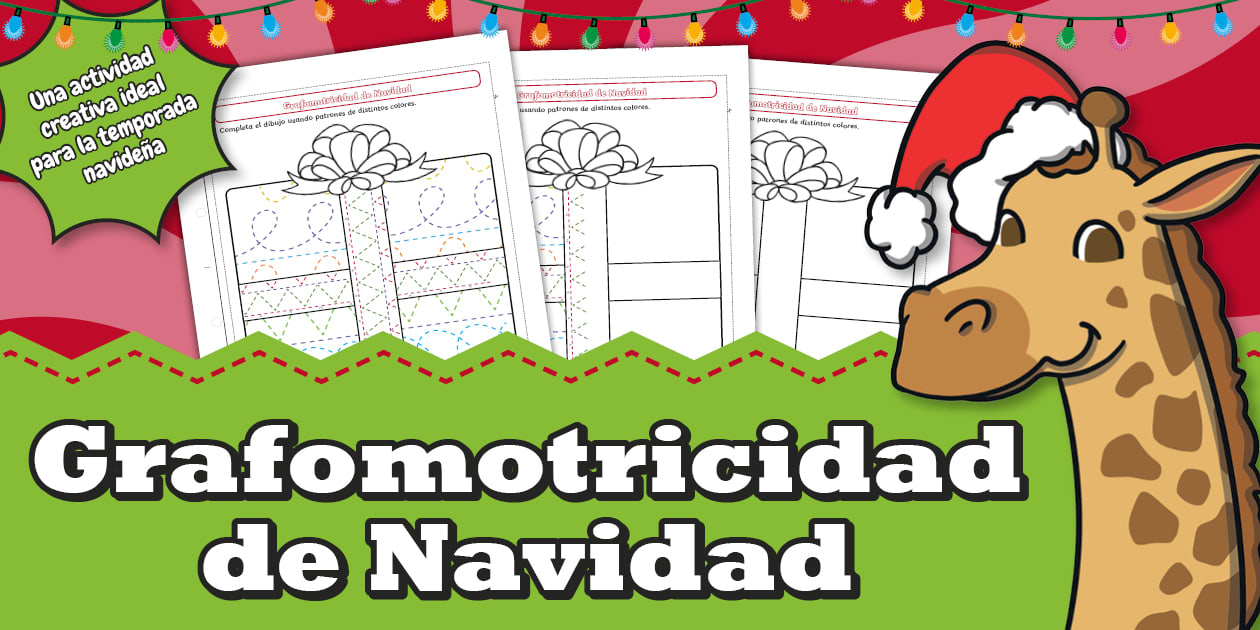 Guía de Trabajo: Grafomotricidad de Navidad