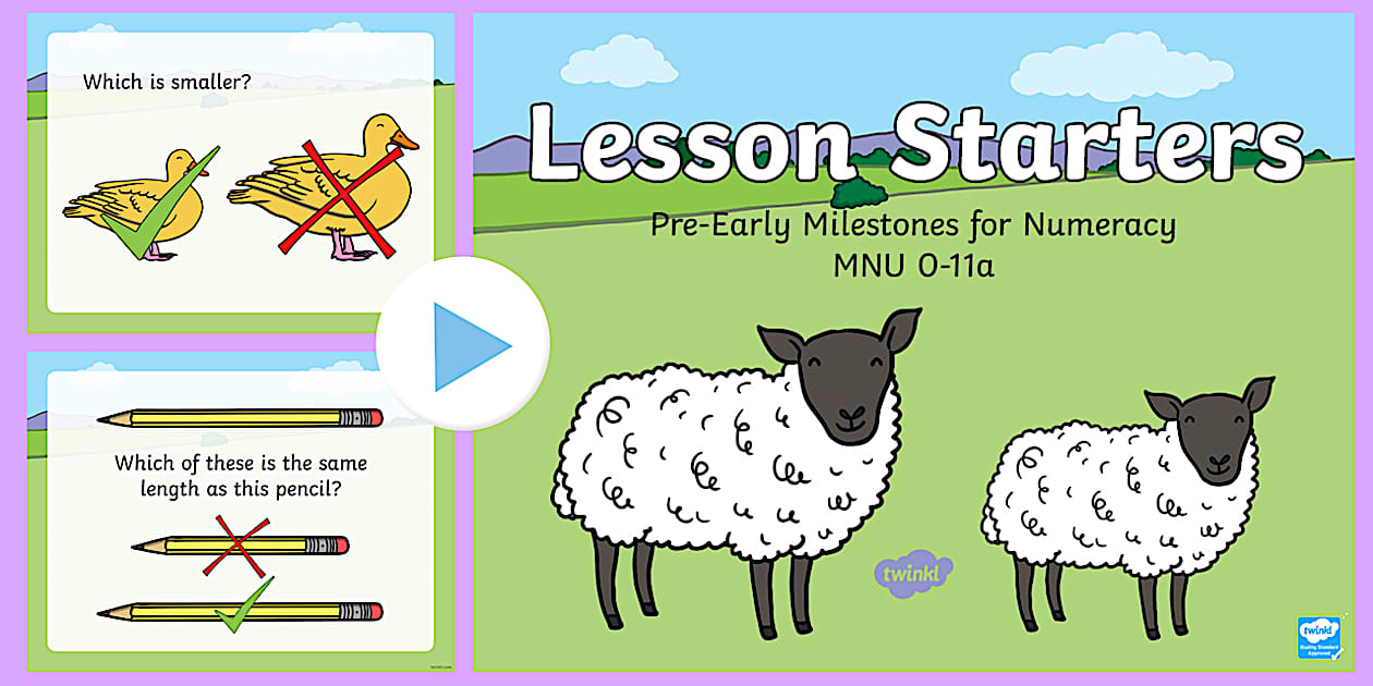 Pre-Early Level Milestones Measurement Lesson Starters