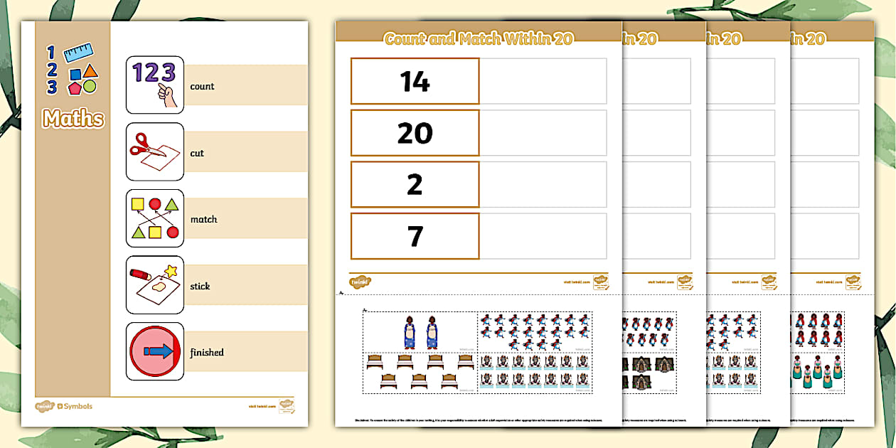 SEND Structured Steps Little Red Riding Hood Count and Match Within 20