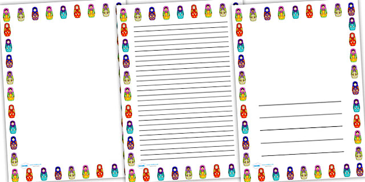 Russian Doll Page Borders (teacher made) - Twinkl