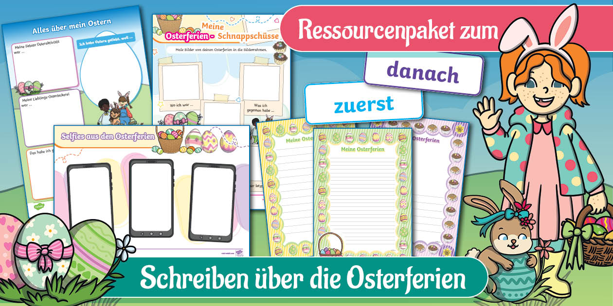 👉 Ressourcenpaket zum Schreiben über die Osterferien