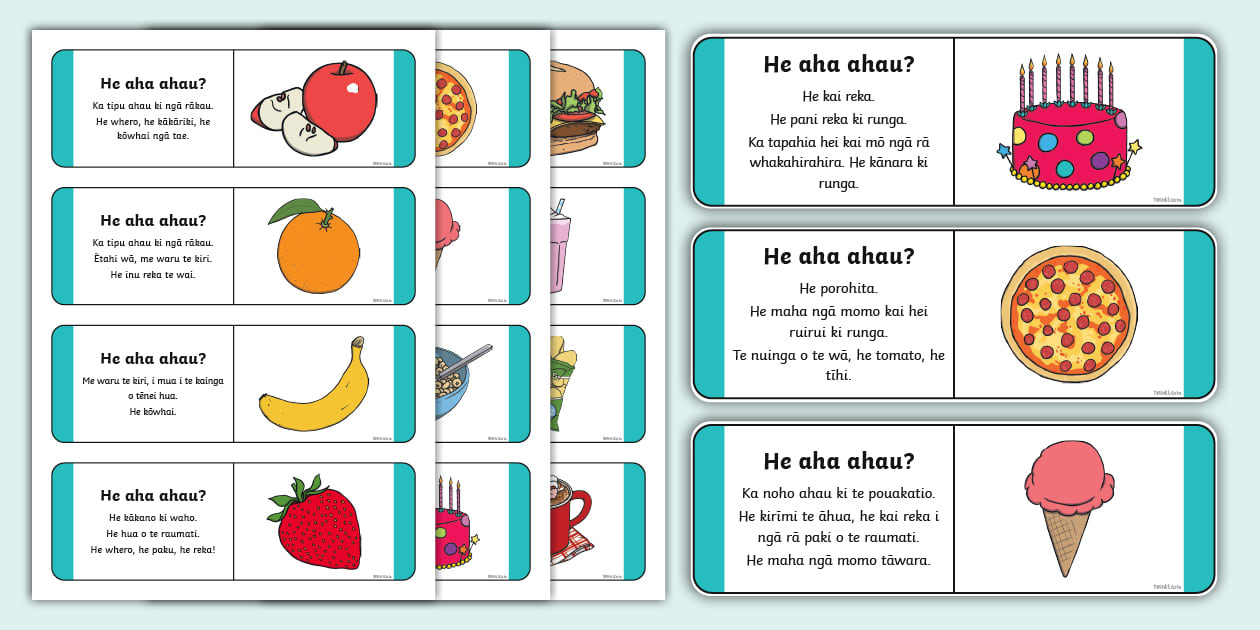 He Aha Ahau? Ngā Kai (teacher made) - Twinkl