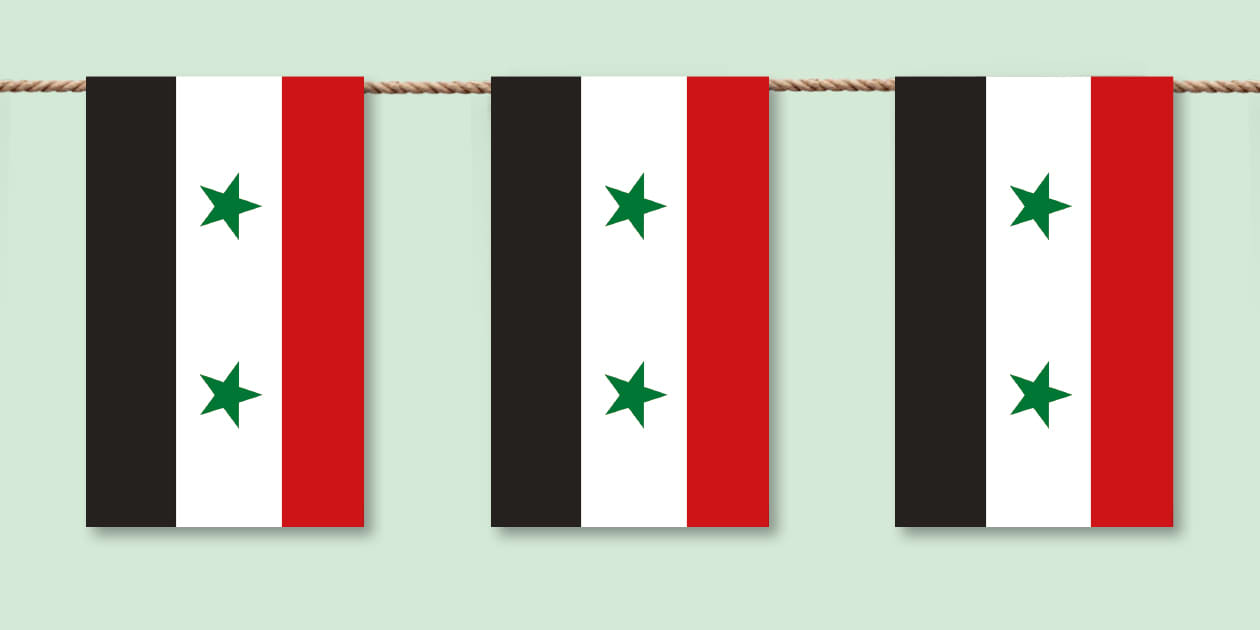 Syria Flag Display Bunting (teacher made) - Twinkl