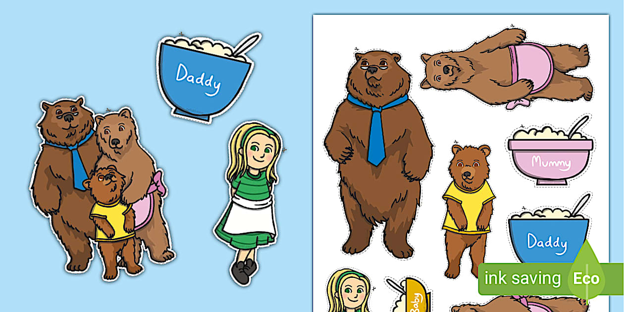 Goldilocks Small Display Cut-Outs (teacher made) - Twinkl