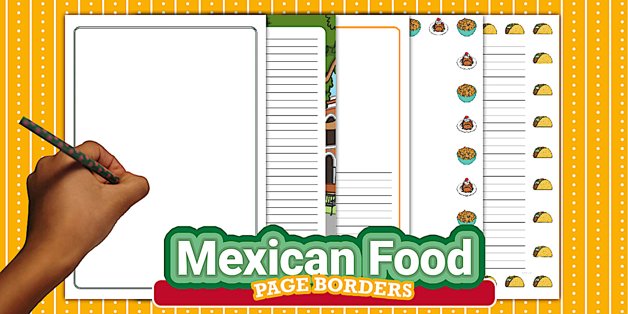 Mexican Food Page Borders