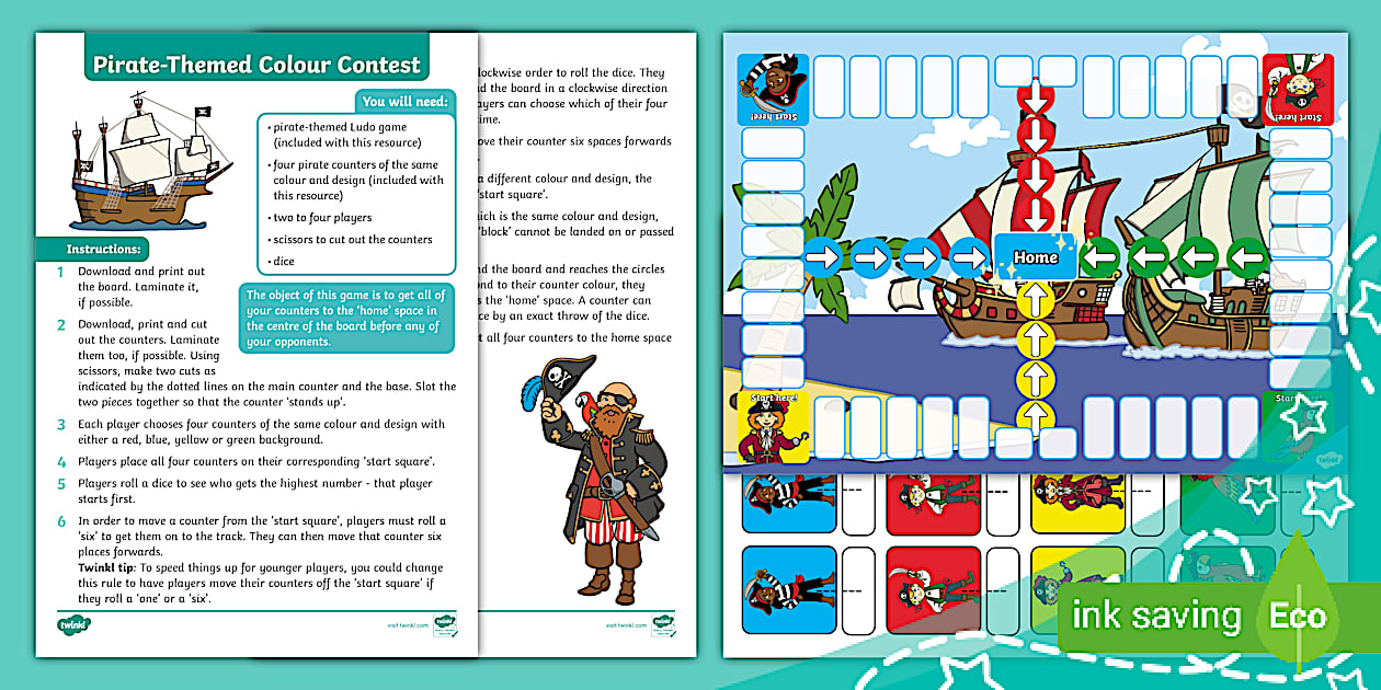 Pirate-Themed Colour Contest Game
