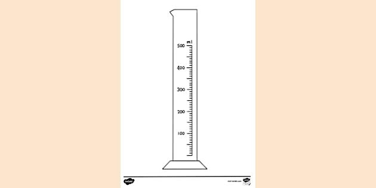Measuring Cylinder Colouring Sheet (teacher made) - Twinkl