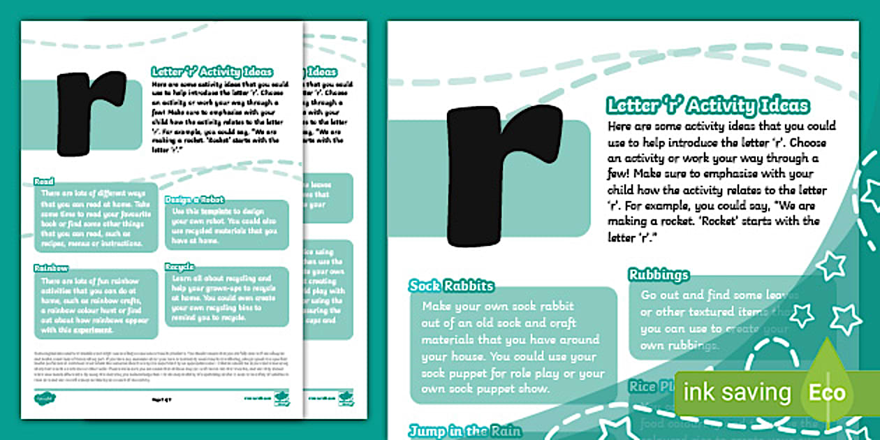 Letter ‘r’ Activity Ideas (teacher made) - Twinkl