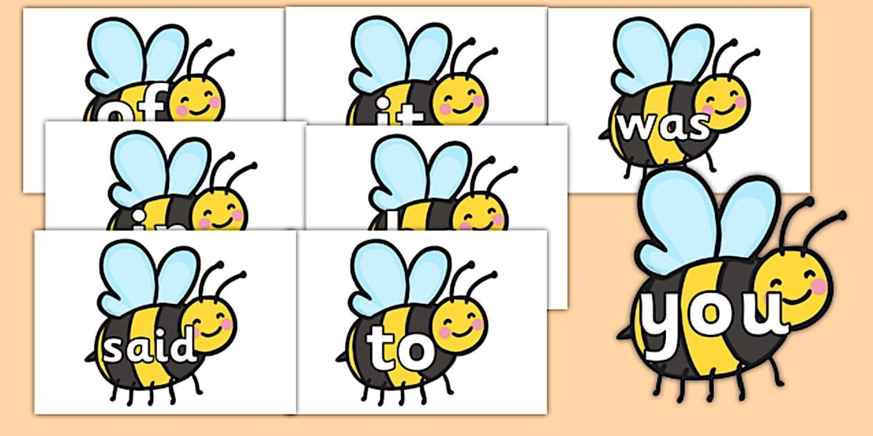 100 High Frequency Words on Bees (Teacher-Made) - Twinkl