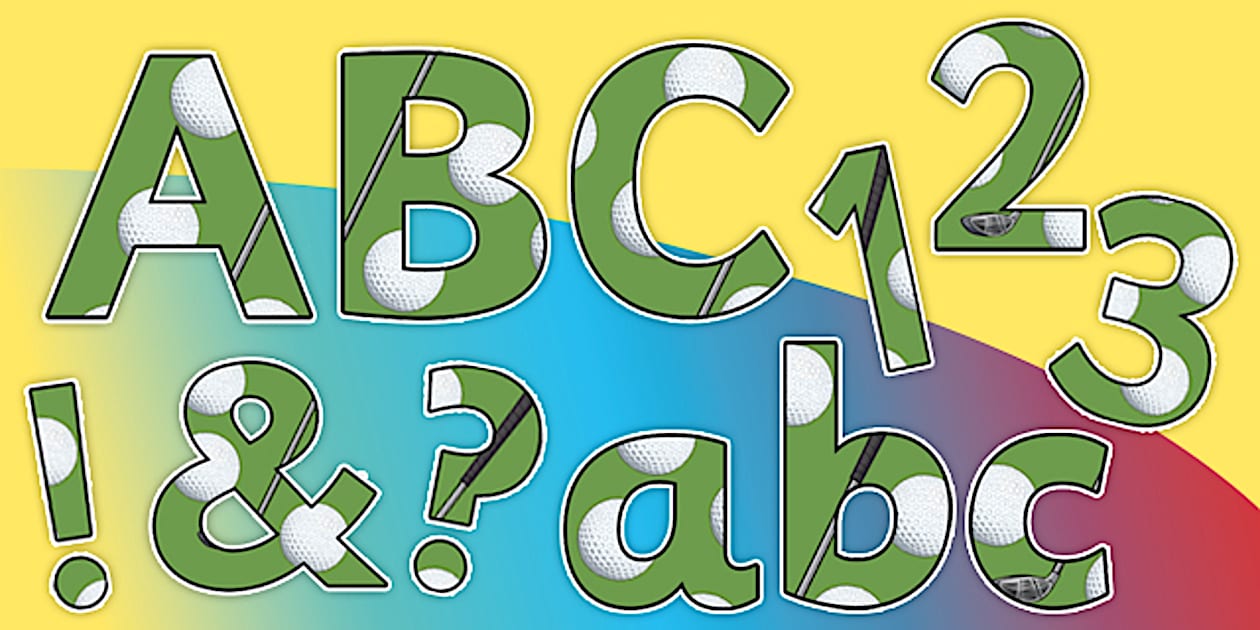 Golf Display Letters and Numbers (Hecho por educadores)