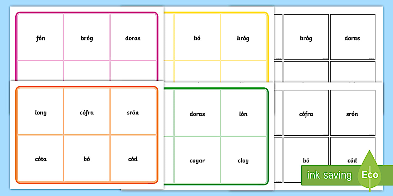 'O' or 'Ó' Words Bingo Gaeilge (teacher made) - Twinkl