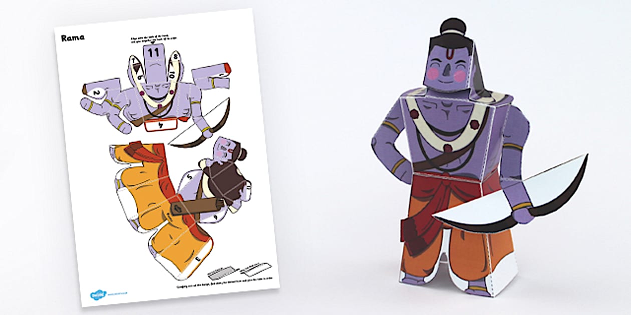 Diwali Paper Toy Character Rama (teacher made) - Twinkl