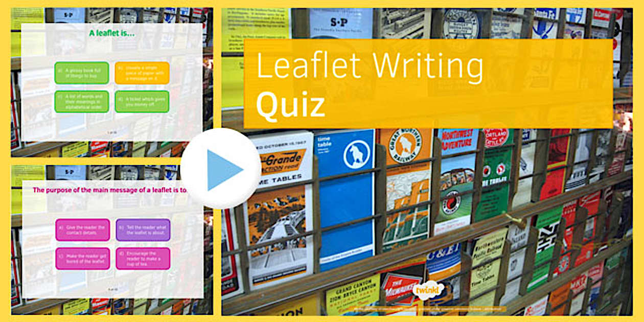 Leaflet Writing PowerPoint Quiz (teacher made) - Twinkl