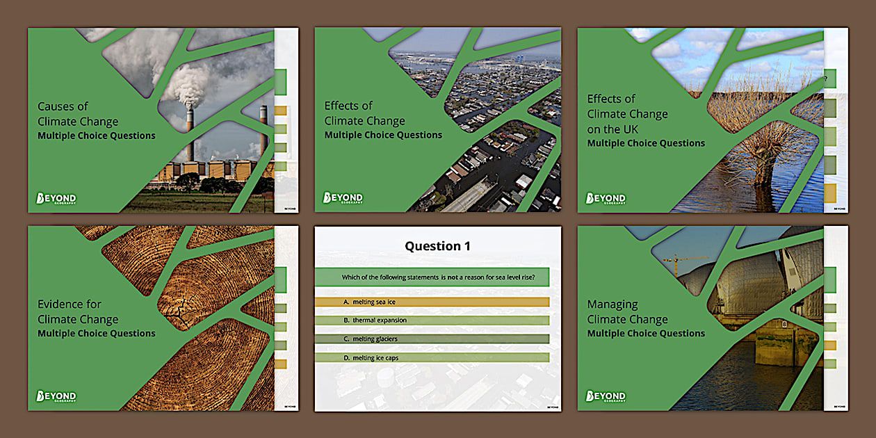 Climate Change Multiple Choice Questions PowerPoint Pack