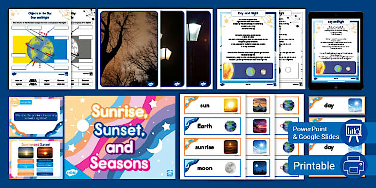 First Grade Objects in the Sky Day and Night Activity Pack