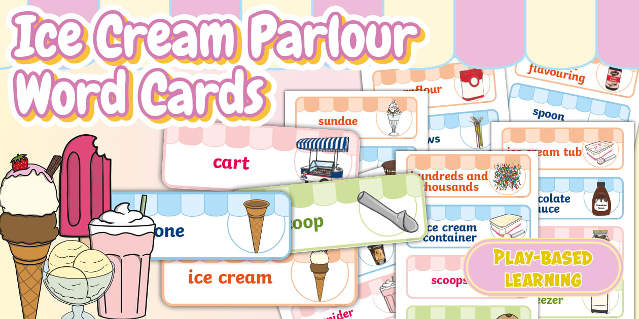 Ice Cream Parlour Word Cards | Twinkl Australia