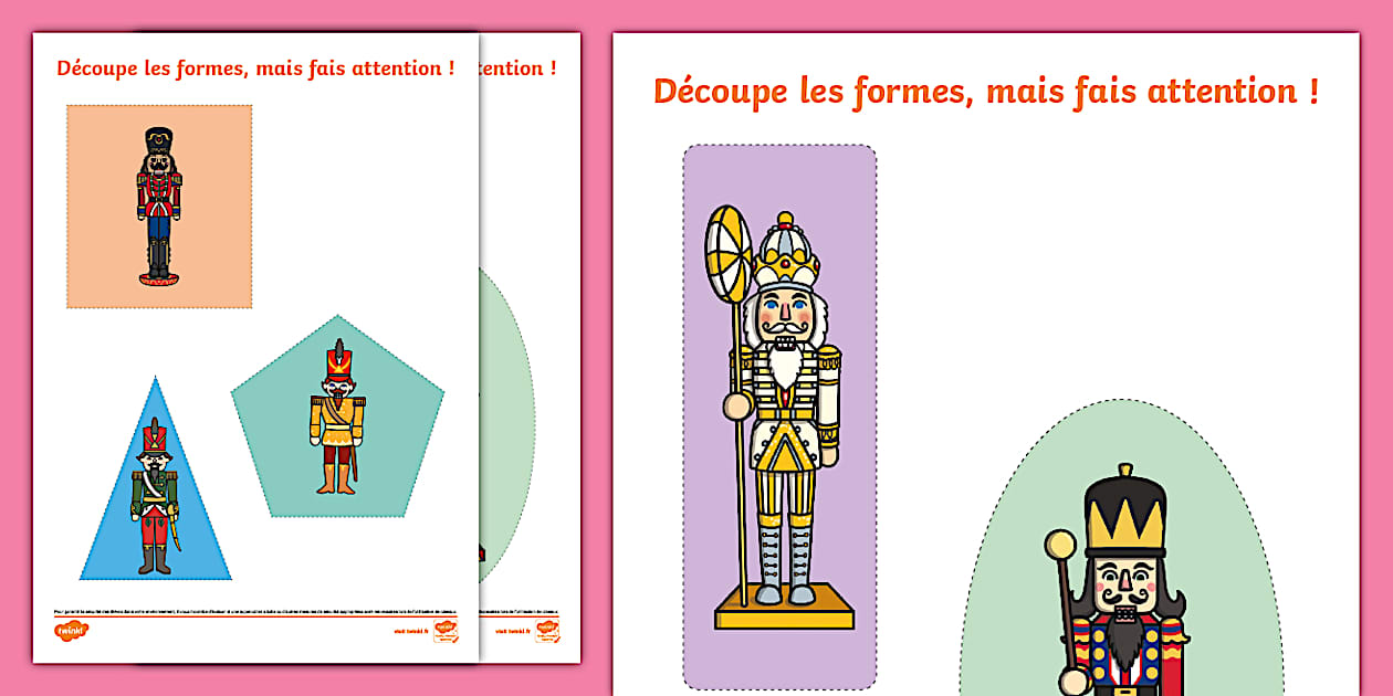 Activité de découpage : Le Casse-Noisette - Twinkl