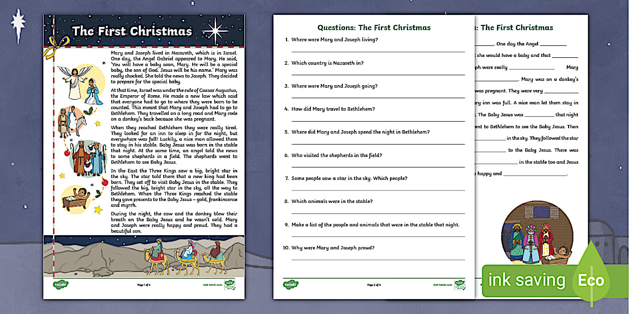 Christmas Cloze Procedure | Nativity | Primary Resource