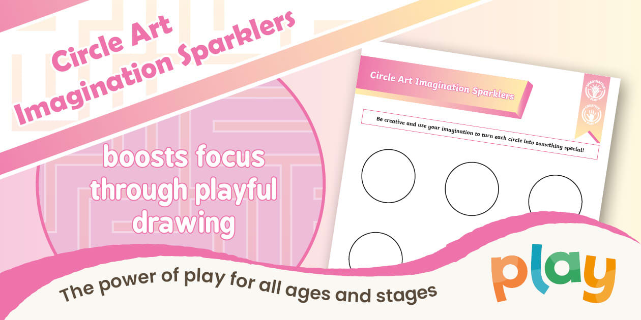Circle Art Imagination Sparklers Activity Sheet