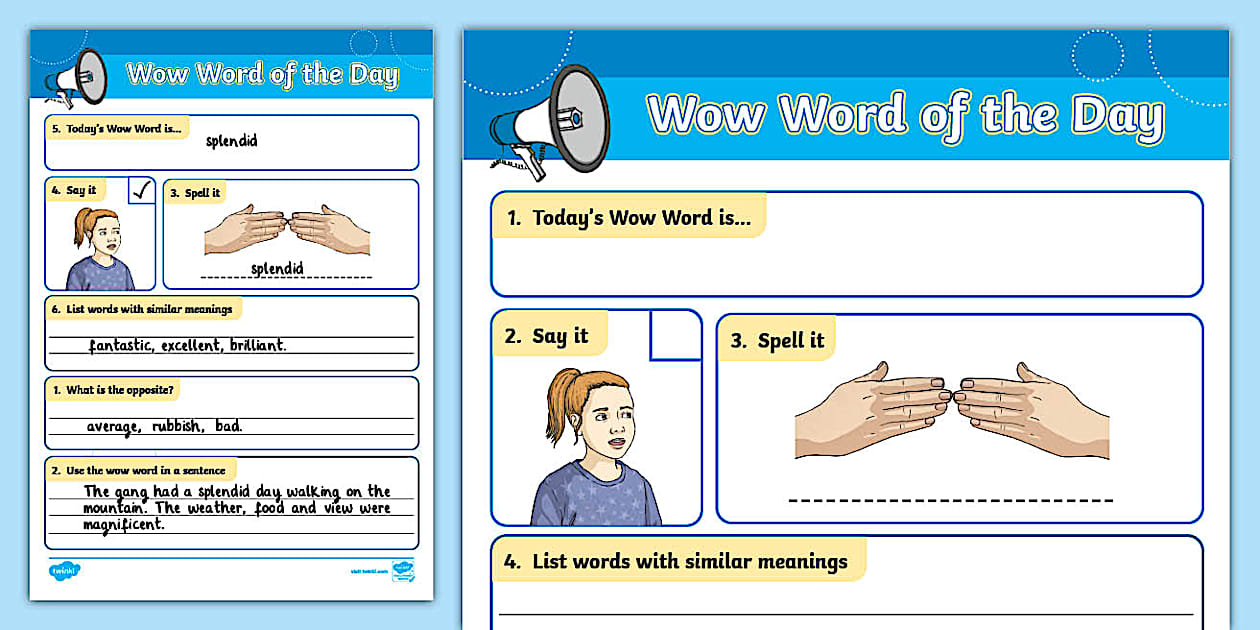 Wow Word of the Day (teacher made) - Twinkl
