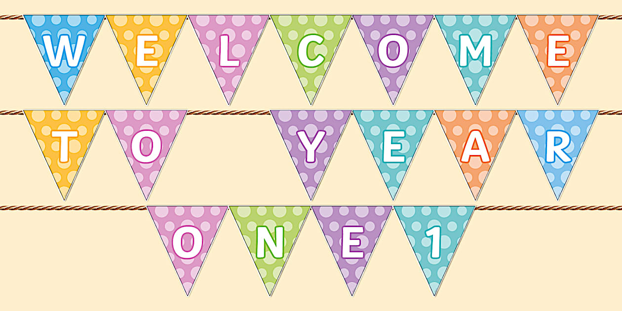👉 Welcome to Year One Bunting (teacher made) - Twinkl