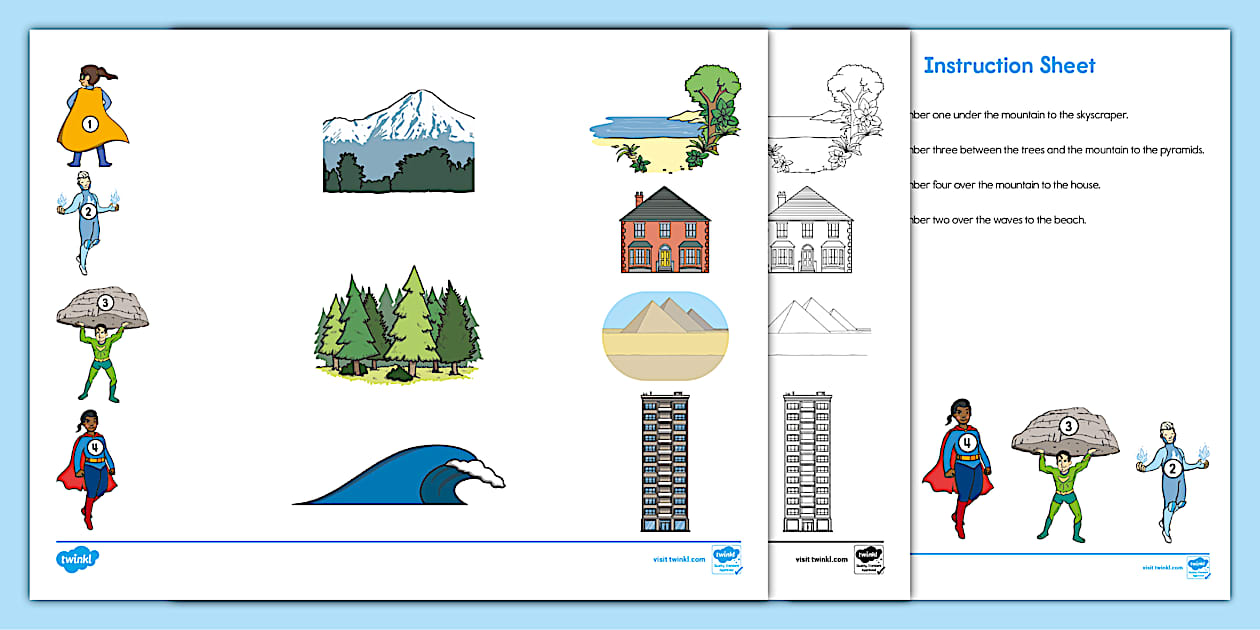 Auditory Memory Map Worksheet (Superheroes) - Twinkl