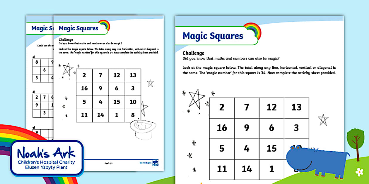 FREE! - Magic Squares Activity Sheets (teacher made)