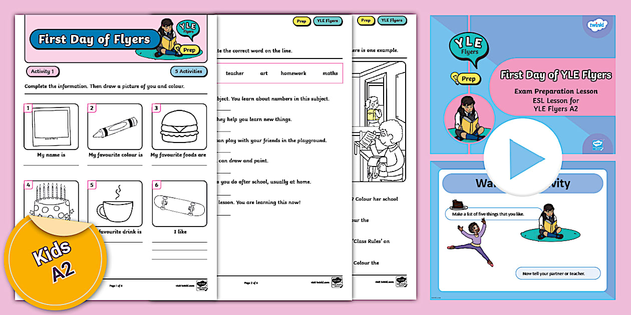 YLE Flyers Exam Prep Lesson - First Day of Flyers - Twinkl