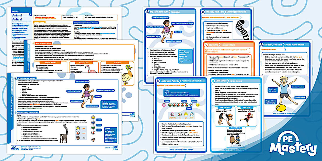 Reception PE Animal Antics Agility & Skipping PE Lesson Pack
