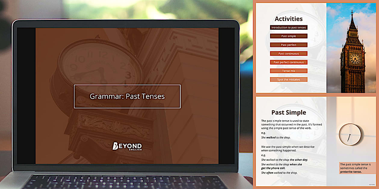 Past Tense Starters PowerPoint | KS3 & GCSE SPaG | Beyond