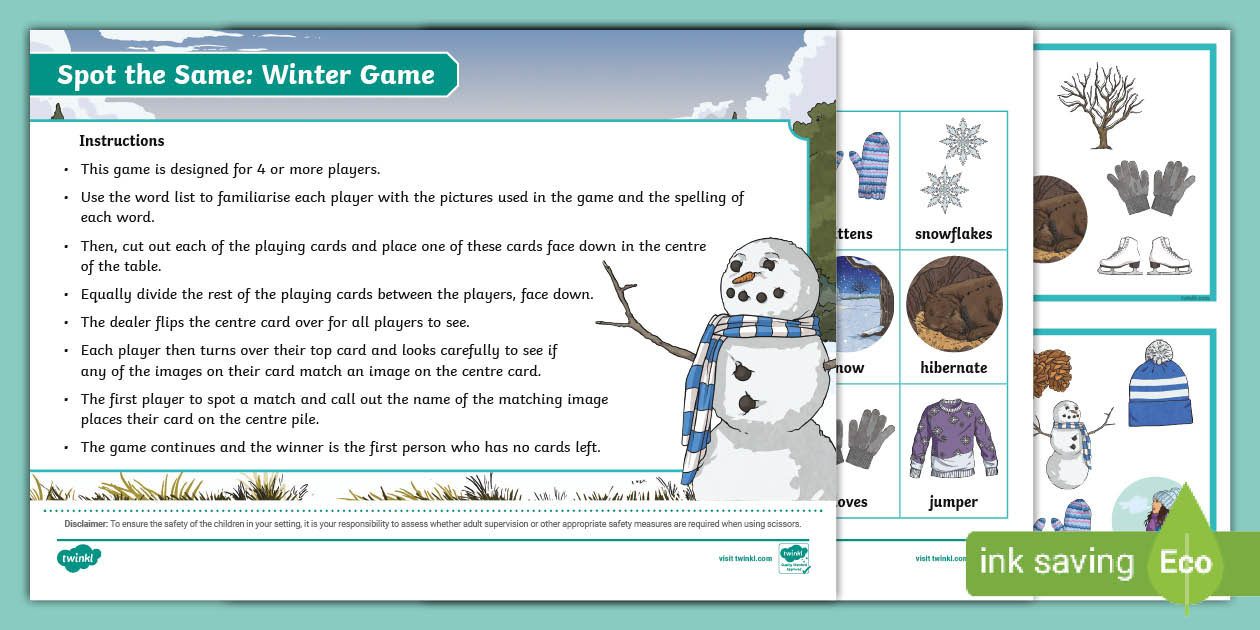 Spot the Same: Winter Game (teacher made) - Twinkl