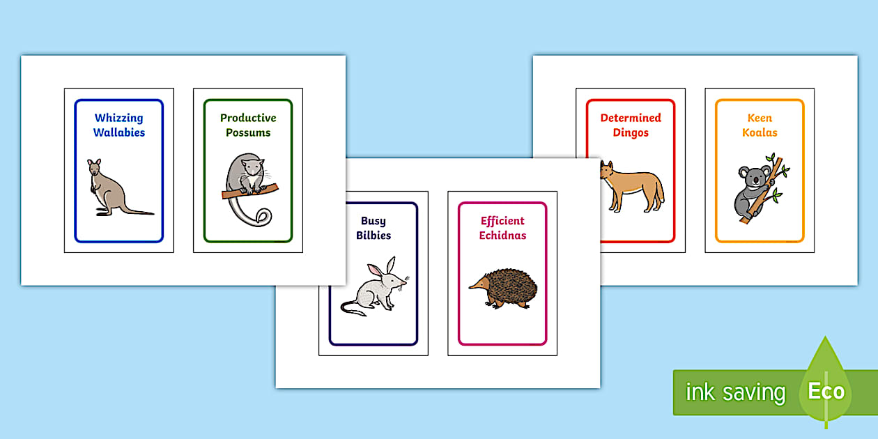 SA Australian Animal Group Table Signs IKEA Tolsby Frame