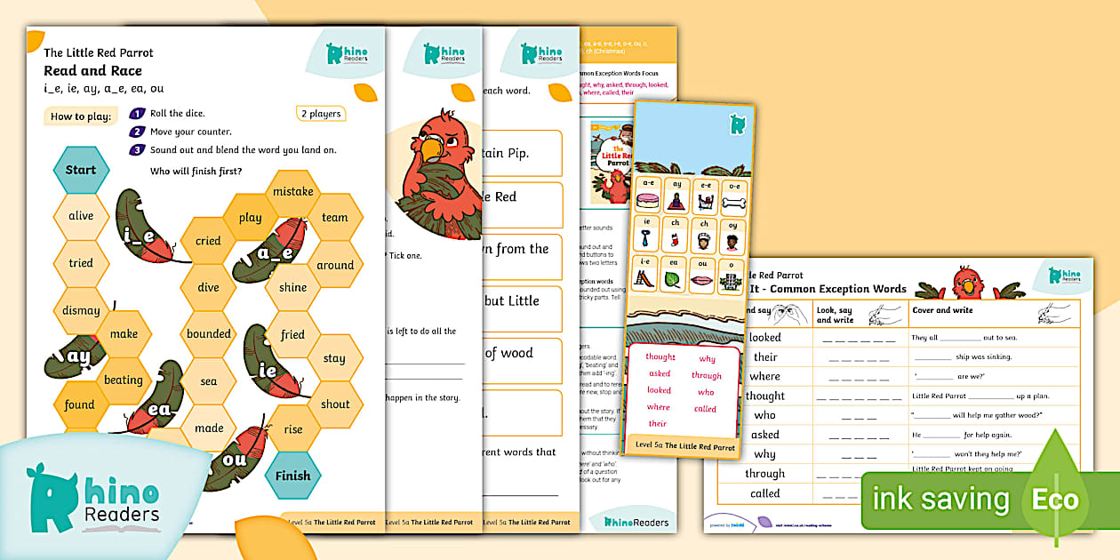 5a The Little Red Parrot: Resource Pack - Rhino Readers