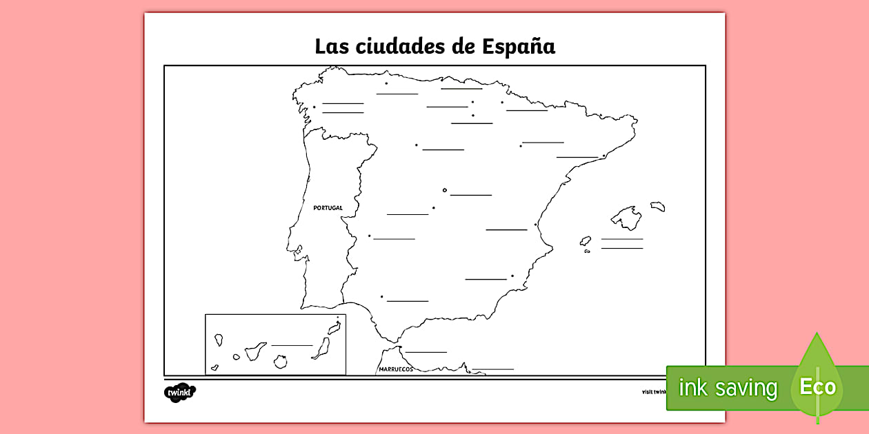 Ficha de actividad: Las ciudades de España (teacher made)