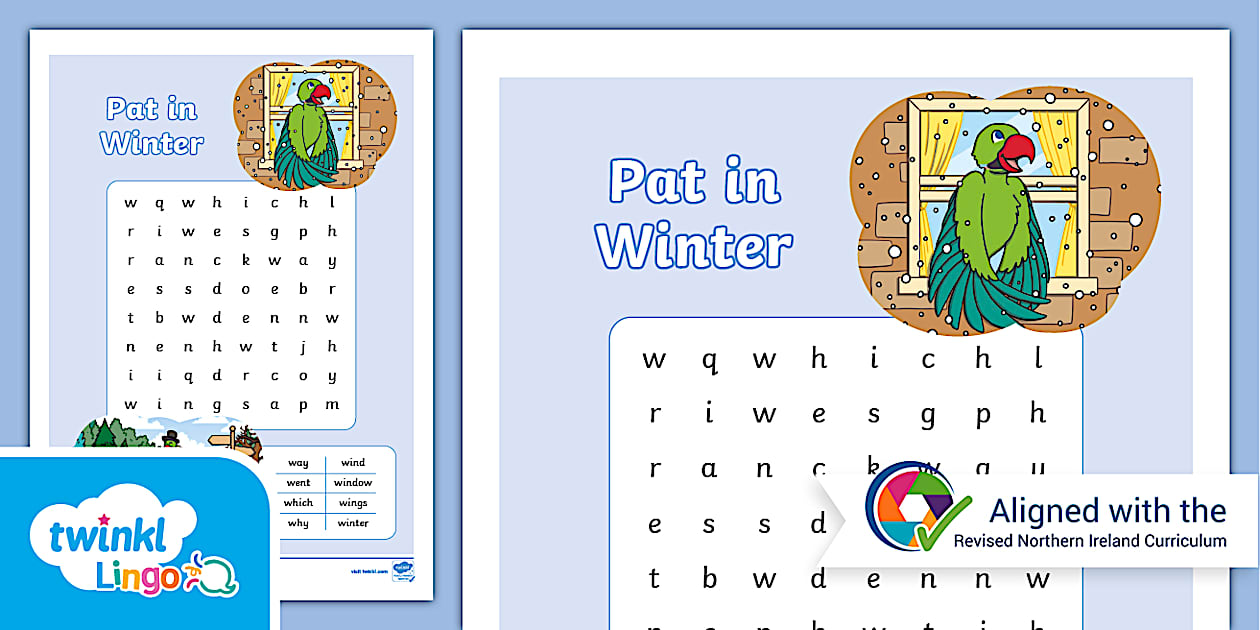 Pat in Winter 'w/wh' Word Search (Teacher-Made) - Twinkl