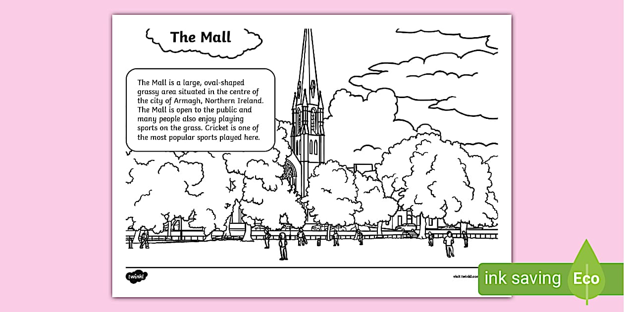 Armagh Colouring Page (teacher made) - Twinkl