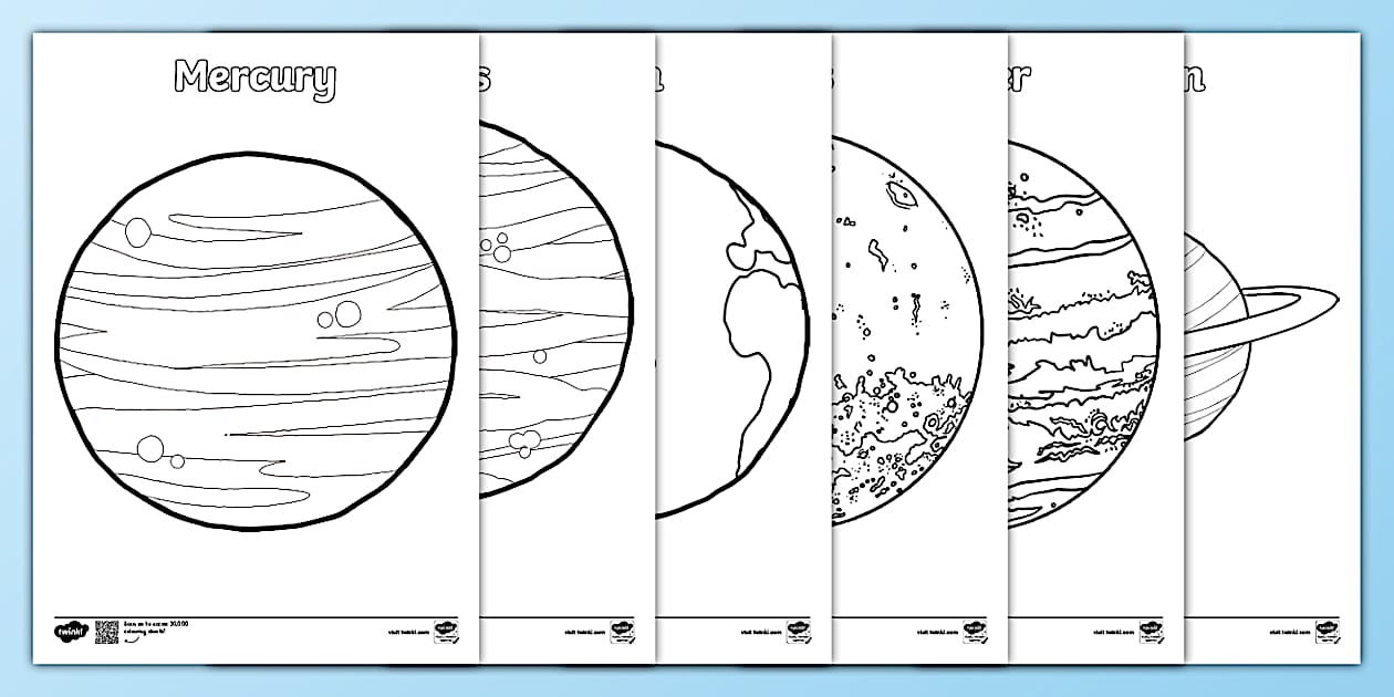 The Planets Coloring Sheets (Teacher-Made) - Twinkl