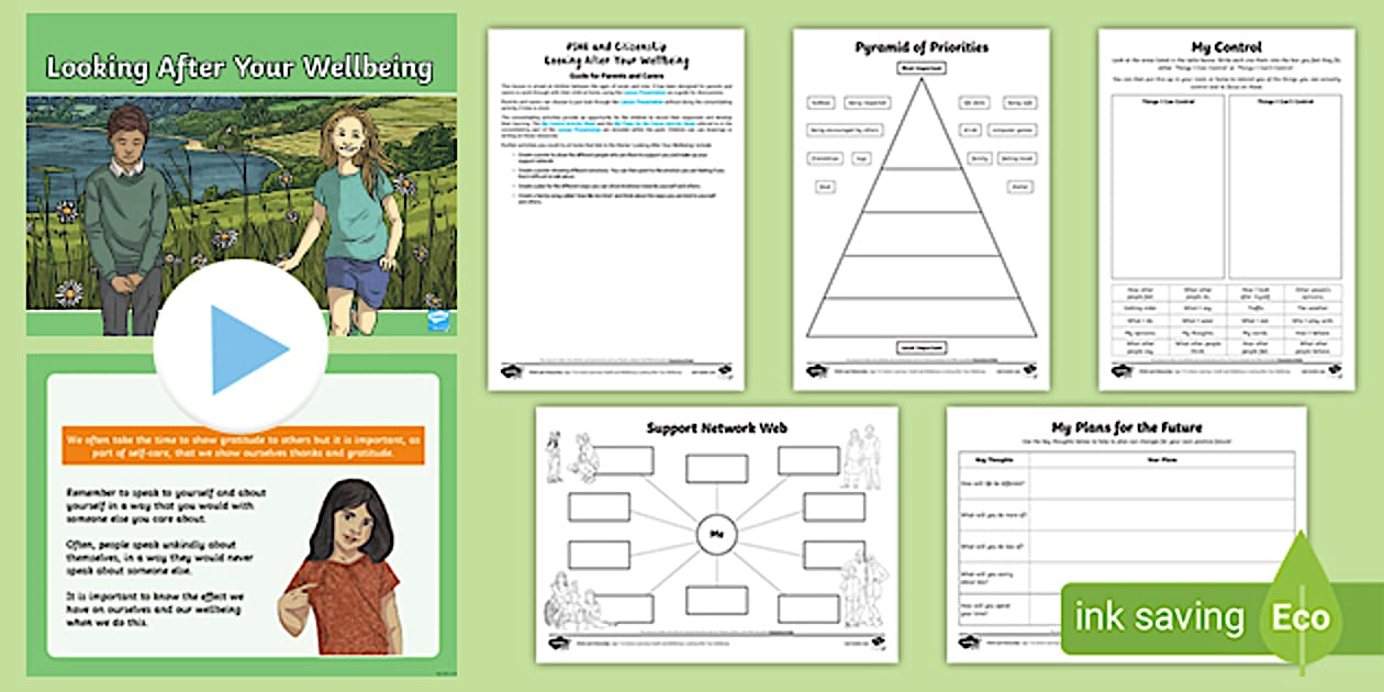 PSHE and Citizenship Looking After Your Wellbeing Home Learning Pack 7-9