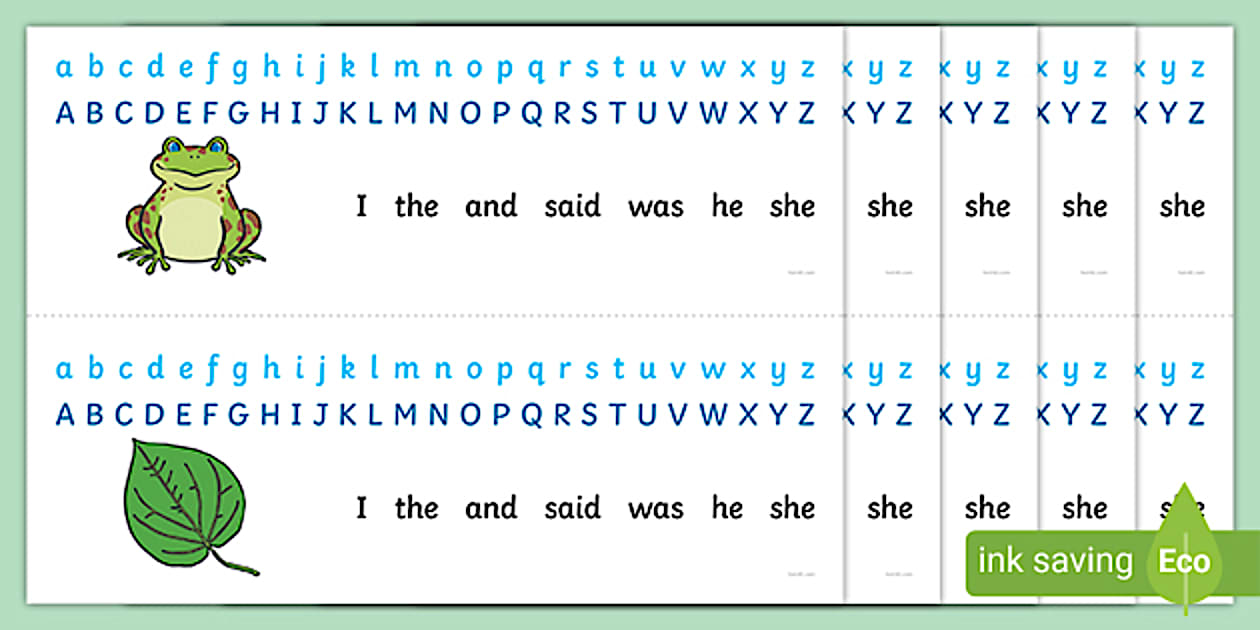 Editable Alphabet Strips Nature & Lifecycle - Twinkl