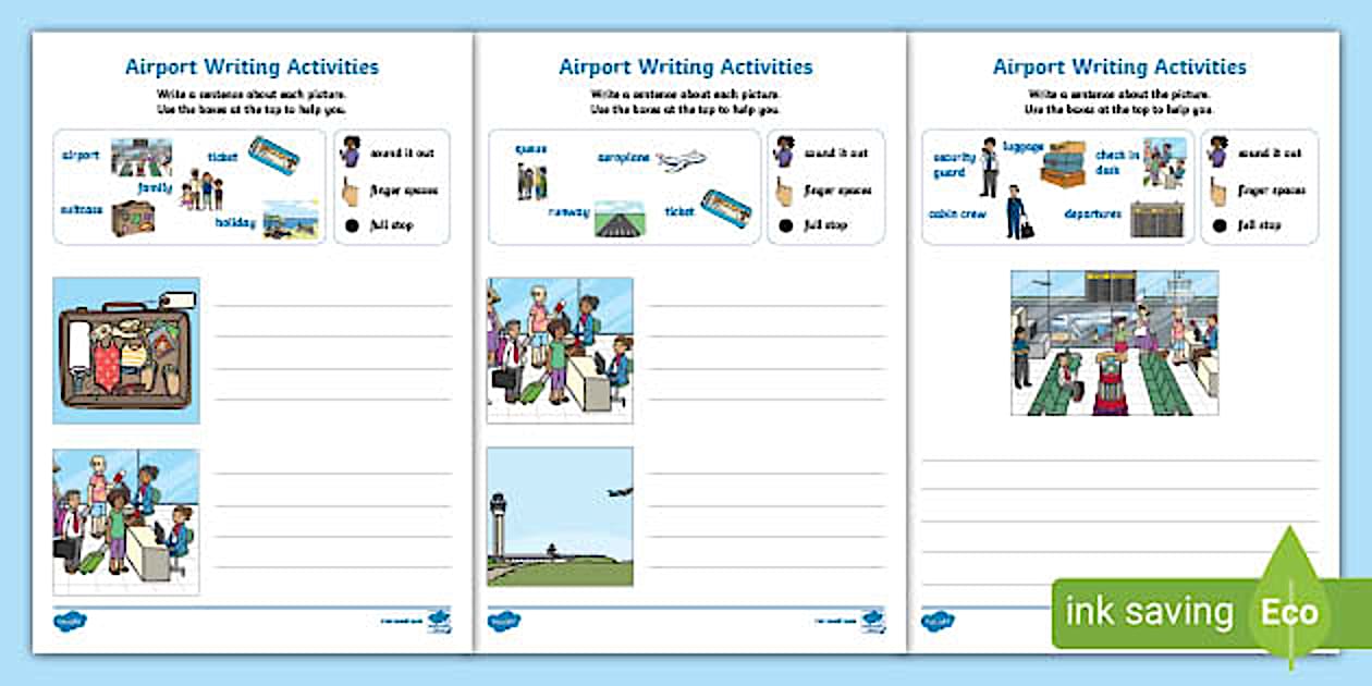 Airport Early Writing Activities (teacher made) - Twinkl