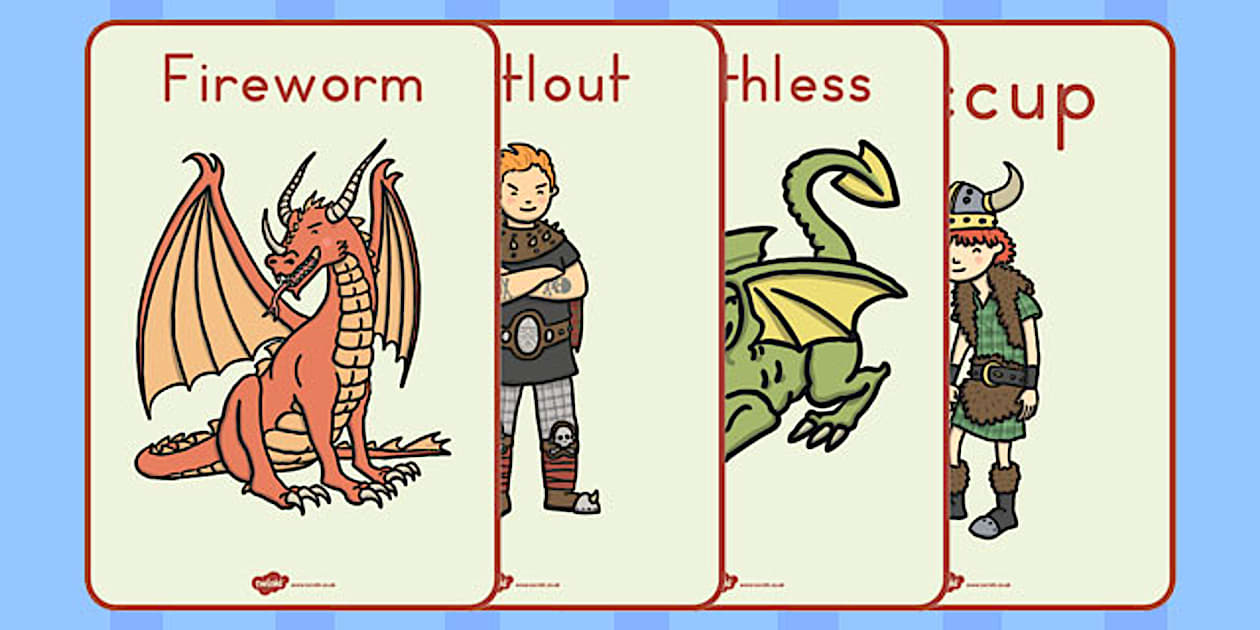 How to Train Your Dragon Display Posters (teacher made)