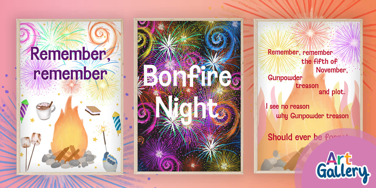 Bonfire Night Posters (teacher made) - Twinkl