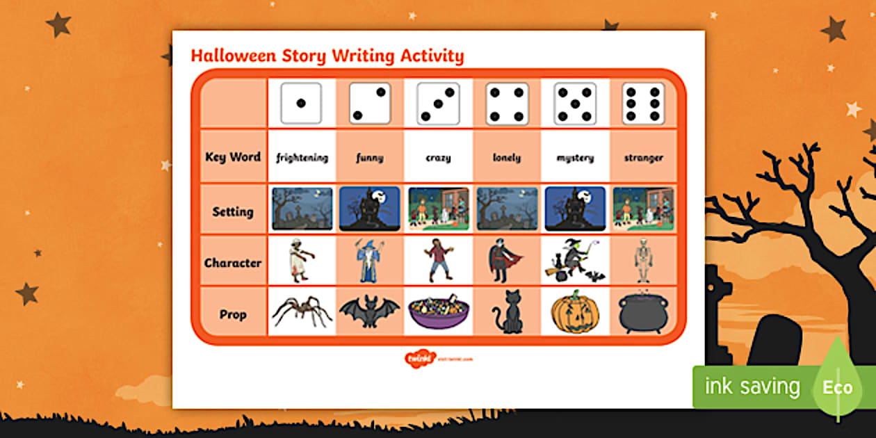 Editable Halloween Story Writing Ideas (l'enseignant a fait)