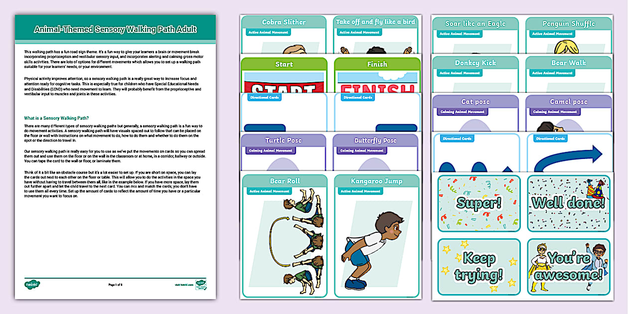 OT: Animal-Themed Sensory Walking Path (Teacher-Made)