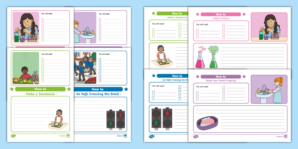 Instruction Writing Templates (teacher made) - Twinkl