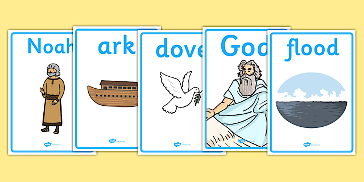 Noah's Ark Pictures On Signs - Display Posters - Primary