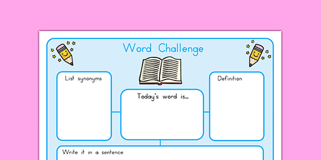 Word Challenge Worksheets (Teacher-Made) - Twinkl